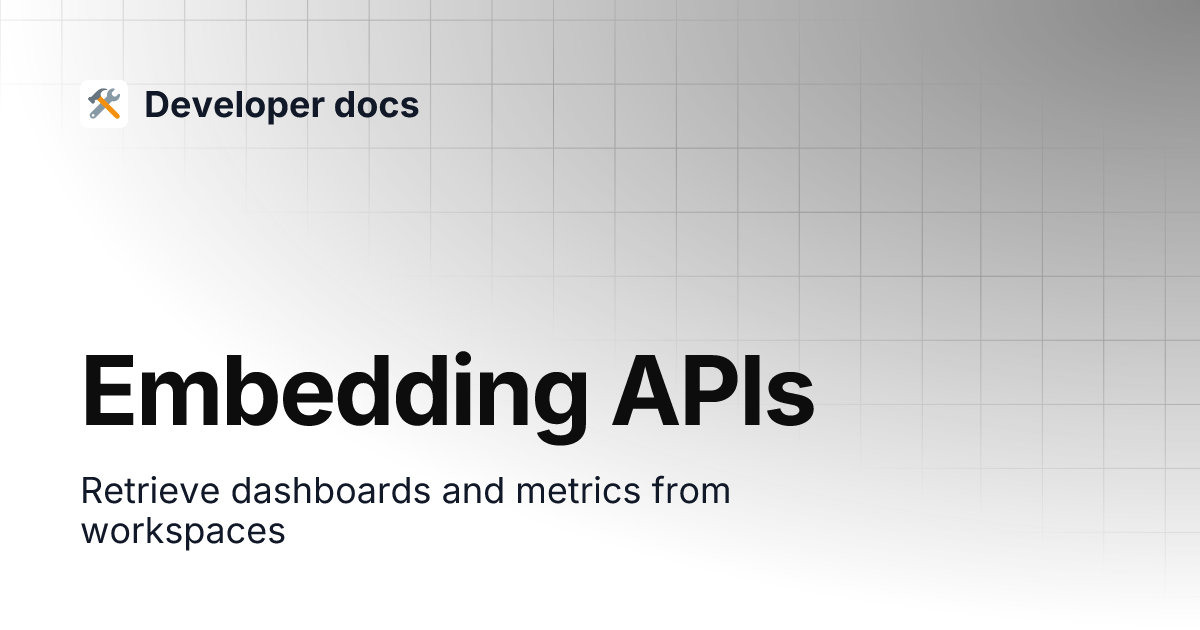 Embedding APIs | Developer docs Embedding APIs | Developer docs